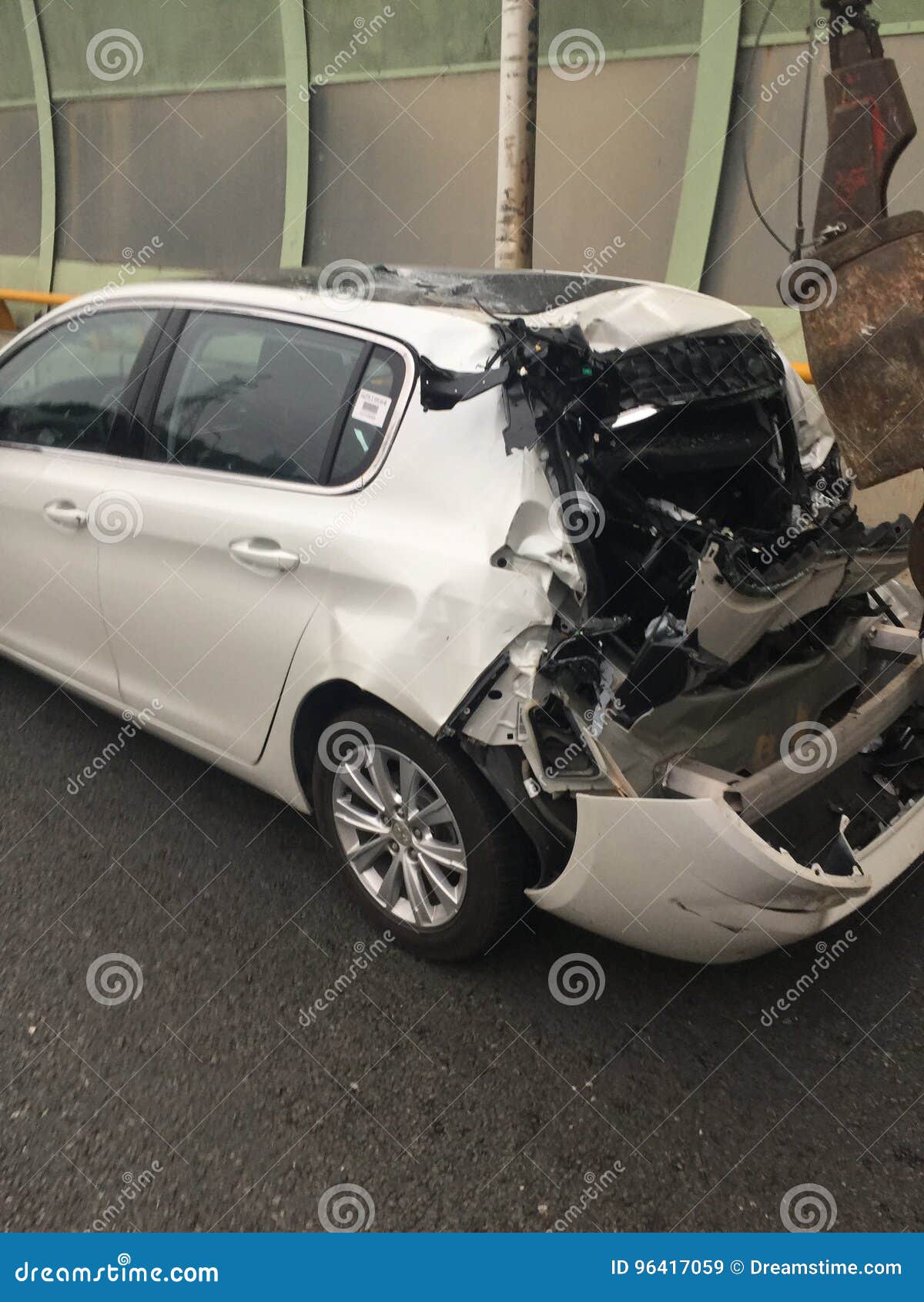 Rear end accident stock image. Image of rear, totalled - 96417059