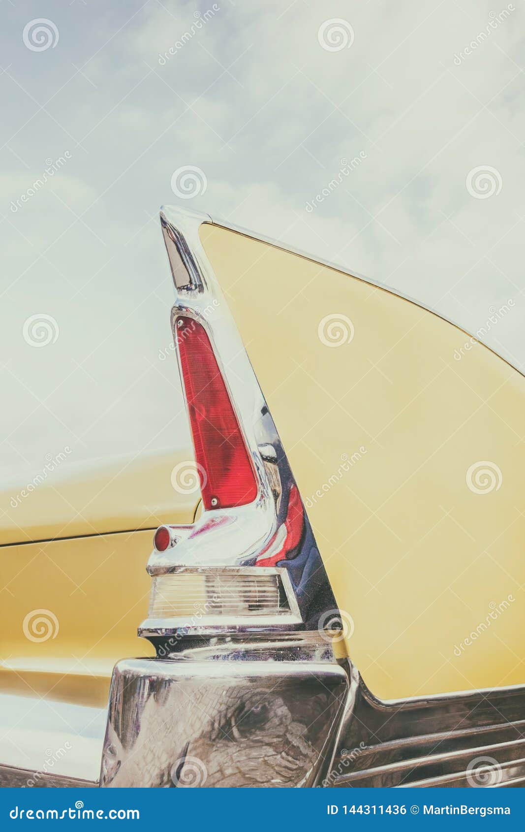 Rear End of a Yellow Classic Car Stock Photo - Image of classic ...