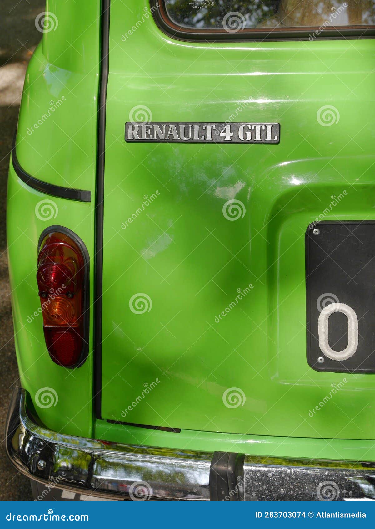Rear of a Green Renault GTL Editorial Stock Image - Image of number ...