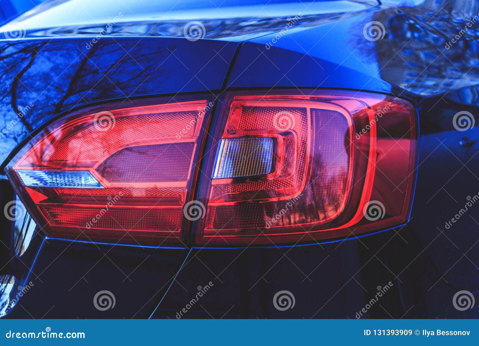 The Rear Headlight of the Car is Black. Background for the Desktop ...