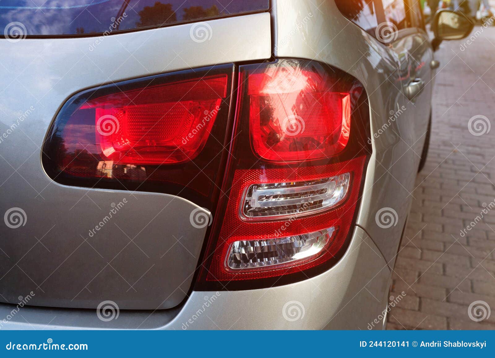 Rear Headlight of a Car Close-up Stock Image - Image of sport ...