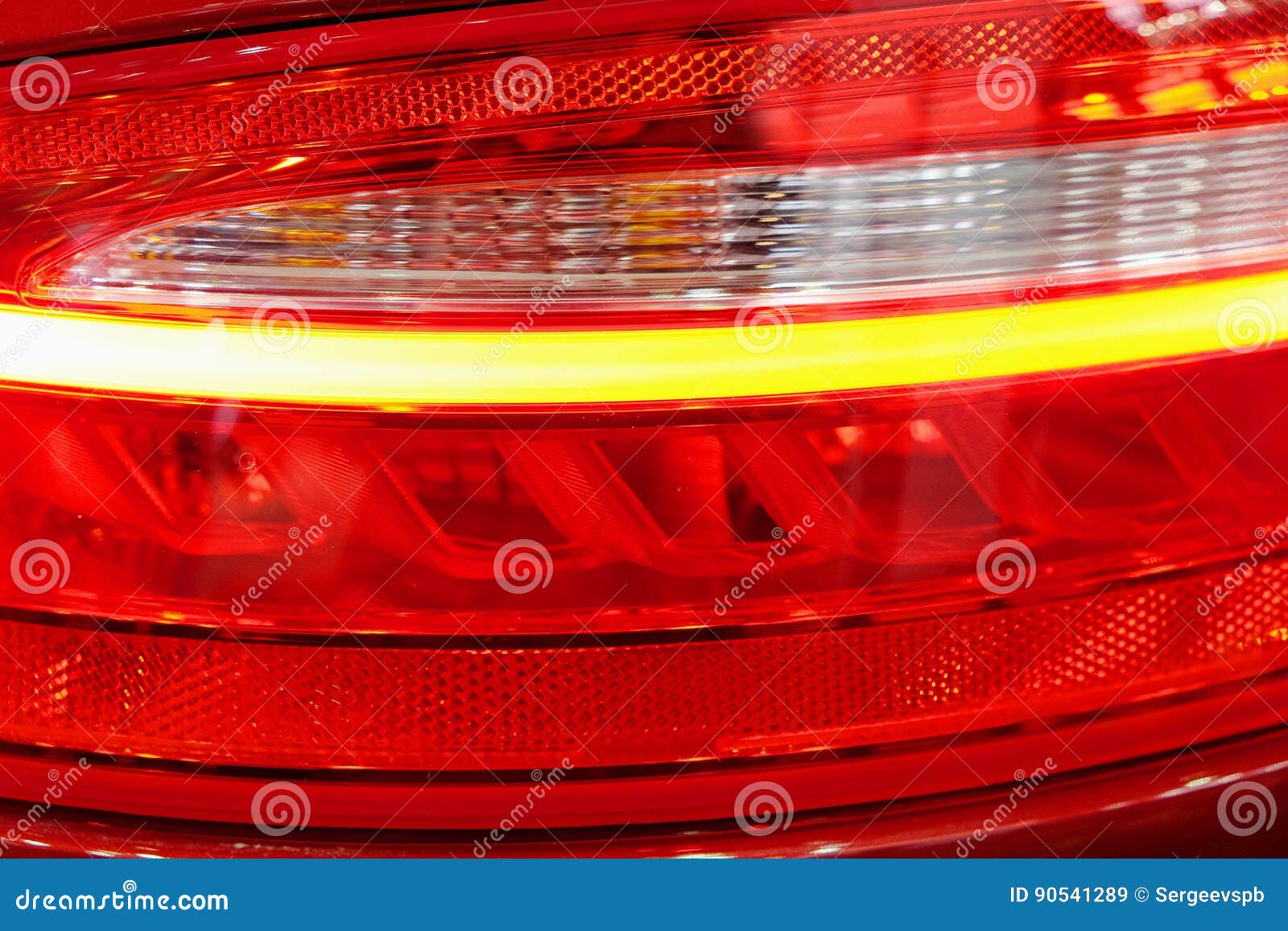Rear Illuminated Headlights Stock Image - Image of close, single: 90541289