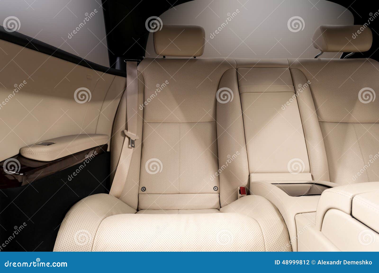 Rear leather seats. stock photo. Image of panel, concept - 48999812
