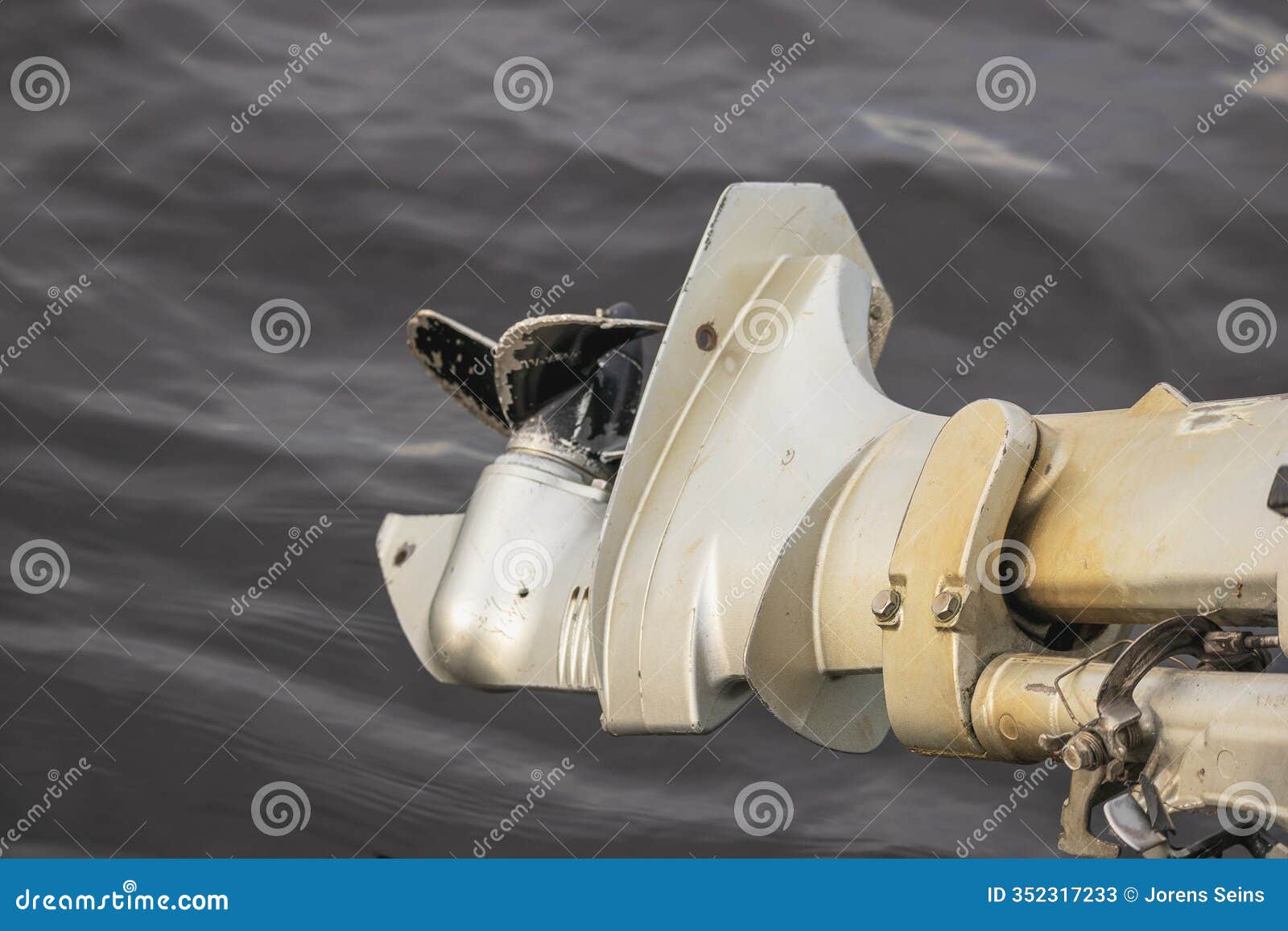 .the Rear Leg or Foot of the Engine Part of the Boat. it is the Part ...