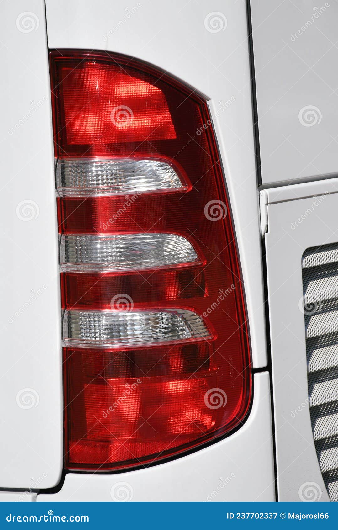 Rear light of a bus stock image. Image of white, plastic - 237702337