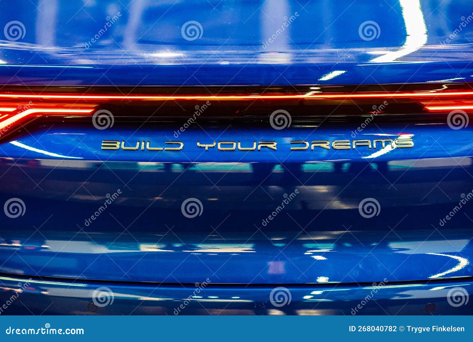 Rear Light of a BYD HAN Electric Car.. Editorial Photography - Image of ...