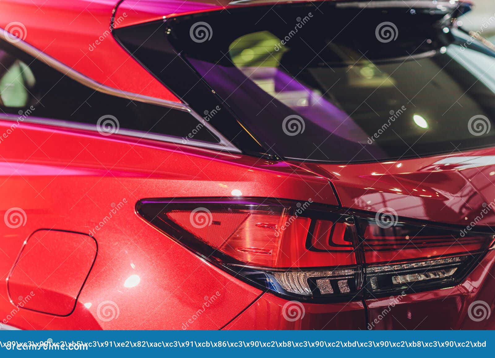 Rear Light of a Modern Car Close-up, Red Body. Stock Photo - Image of ...