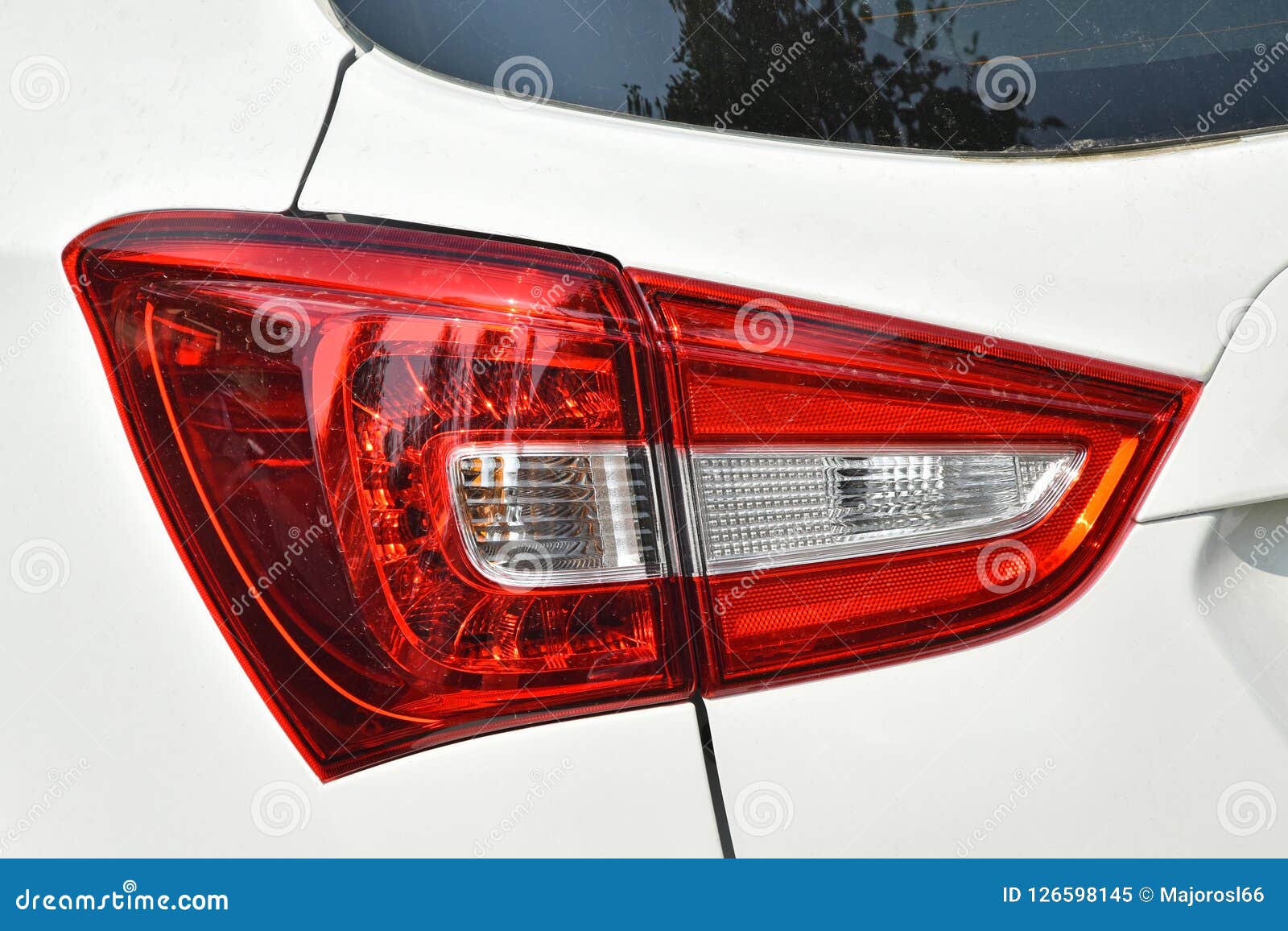 Rear light of a modern car stock image. Image of tail - 126598145