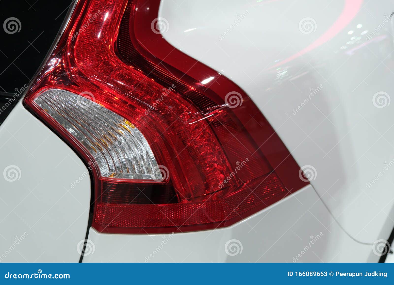Rear Light of a Modern Hatchback Detail Car Stock Image - Image of ...