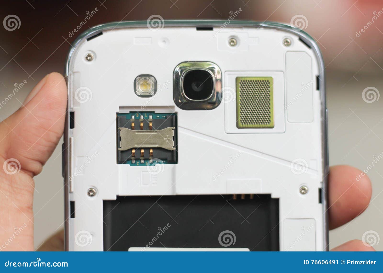 Rear mobile parts white. stock image. Image of broken - 76606491