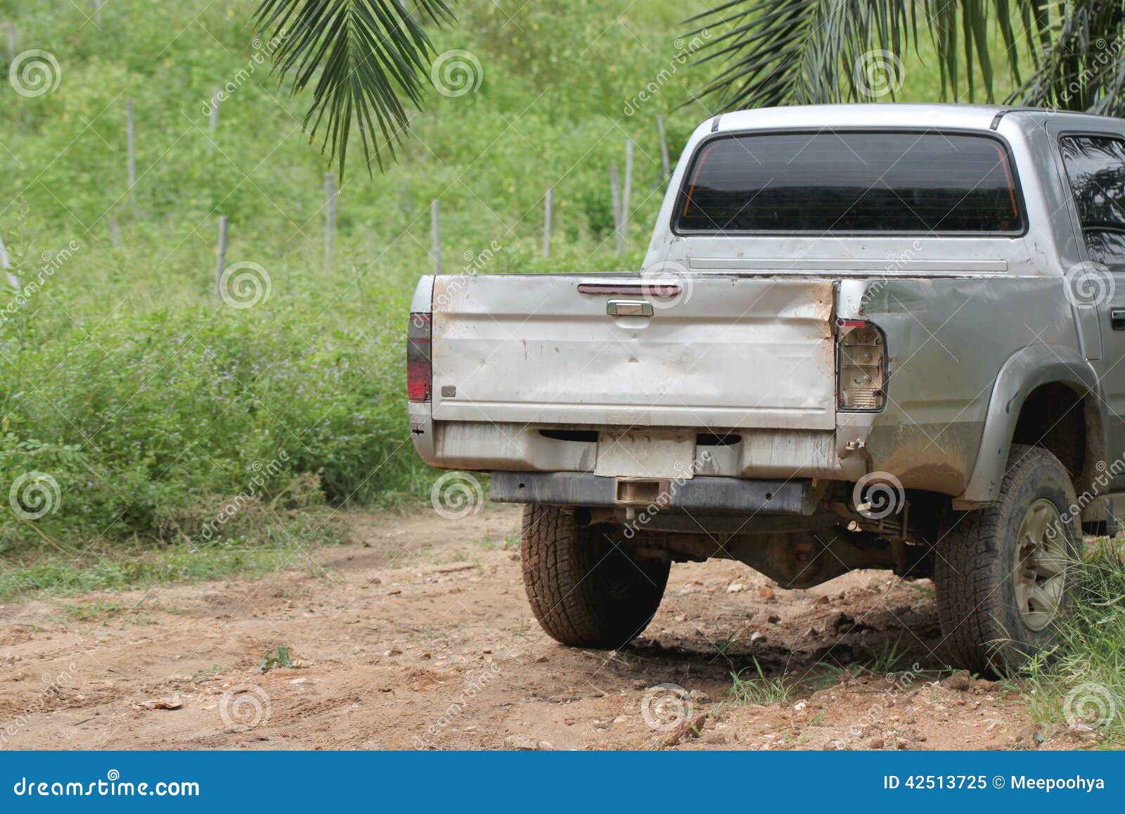 Rear of old pickup. stock image. Image of pickup, heavily - 42513725