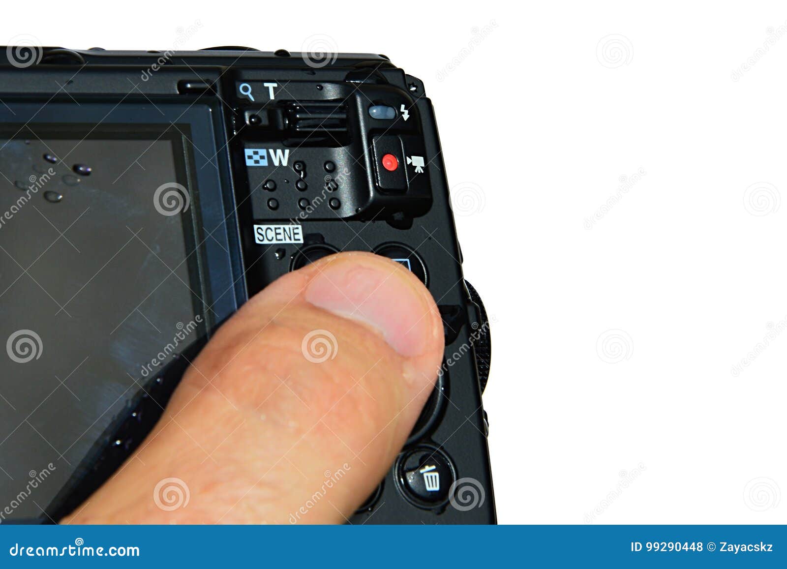 Rear Panel Controls on Modern 4K Capable Waterproof Digital Compact ...