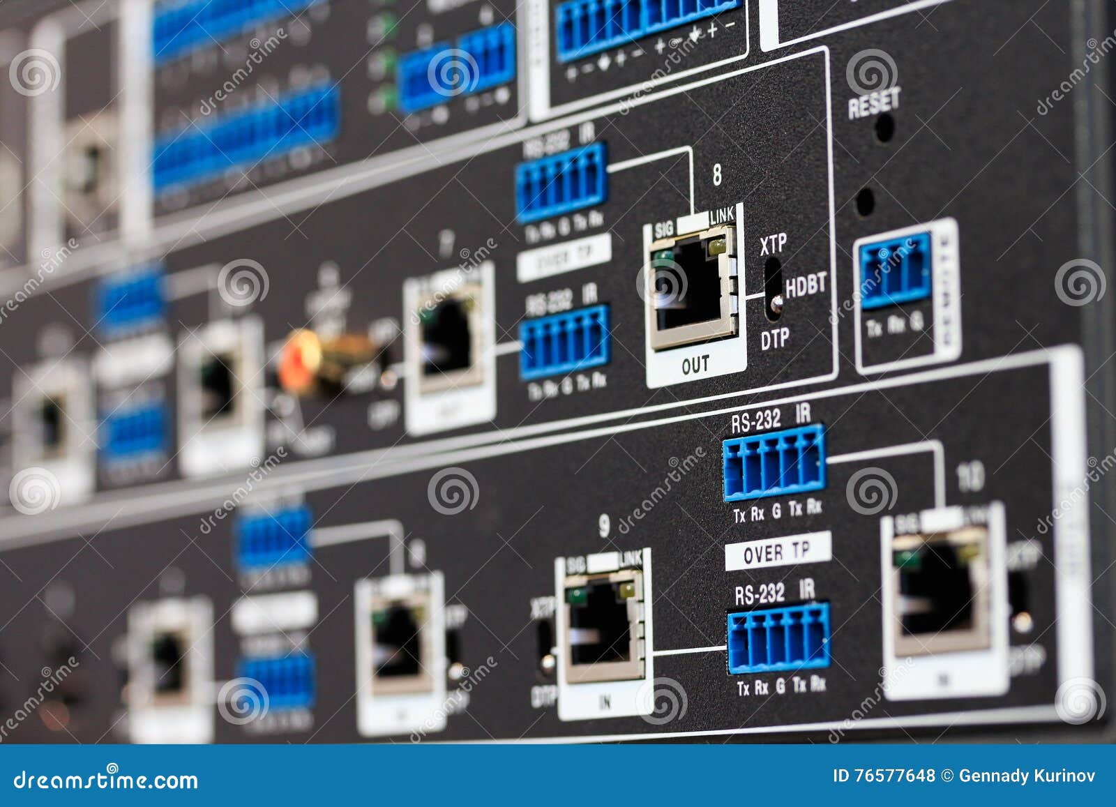 The Rear Panel Of A Desktop Computer Motherboard With Visible Audio ...