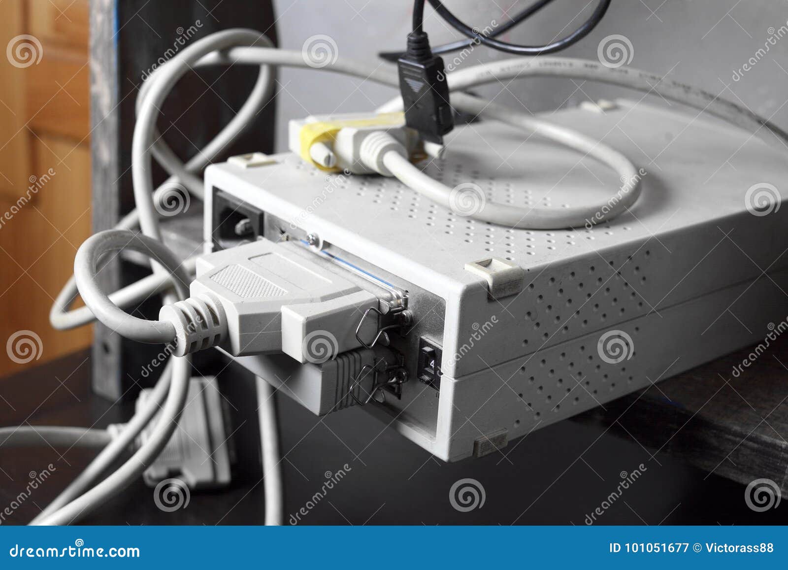 Rear of Old Device stock image. Image of table, interface - 101051677