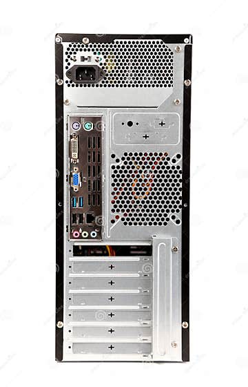 Rear Panel of the System Unit Stock Photo - Image of equipment ...