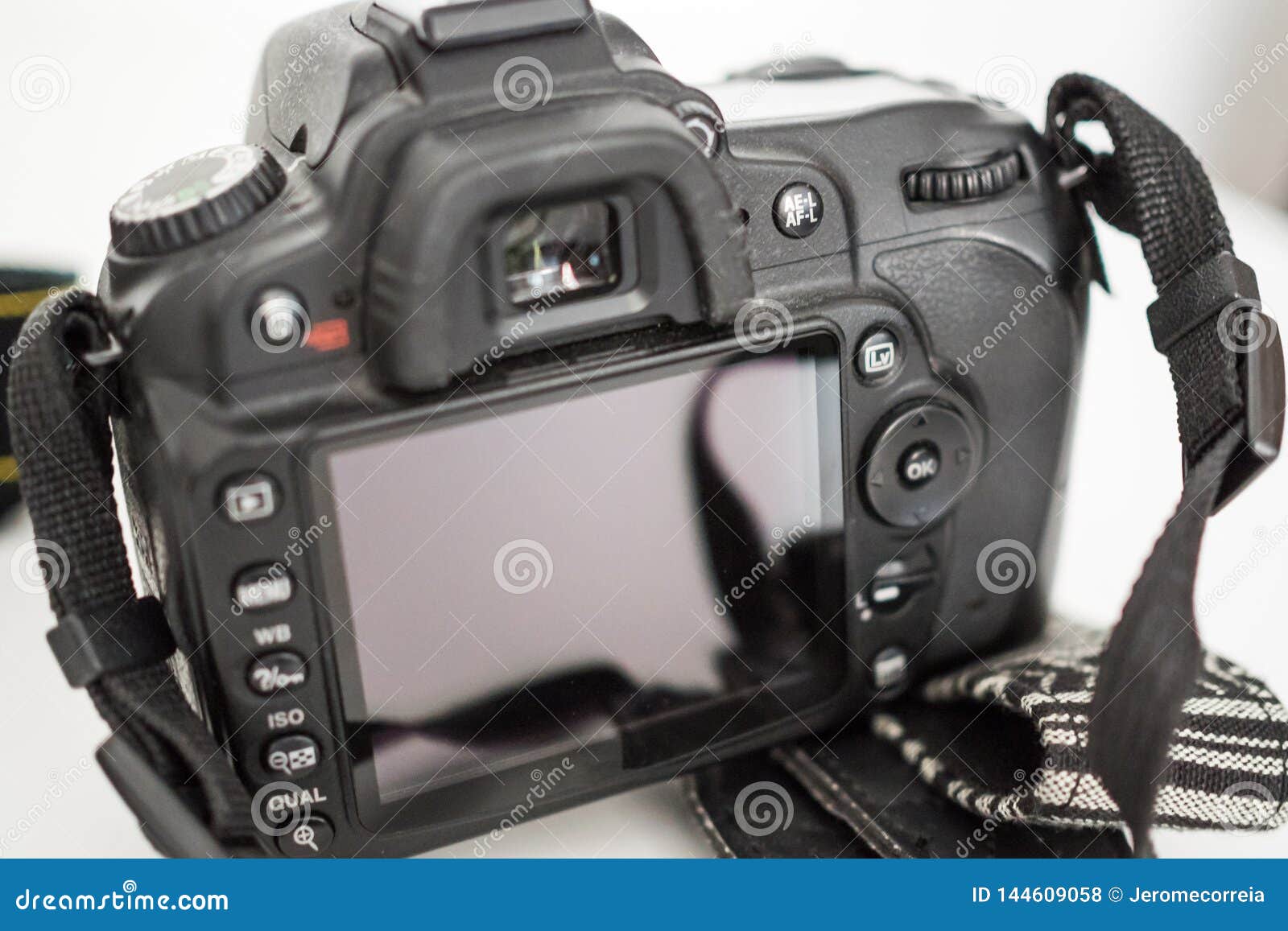Rear of a DSLR camera stock photo. Image of d7100, object - 144609058
