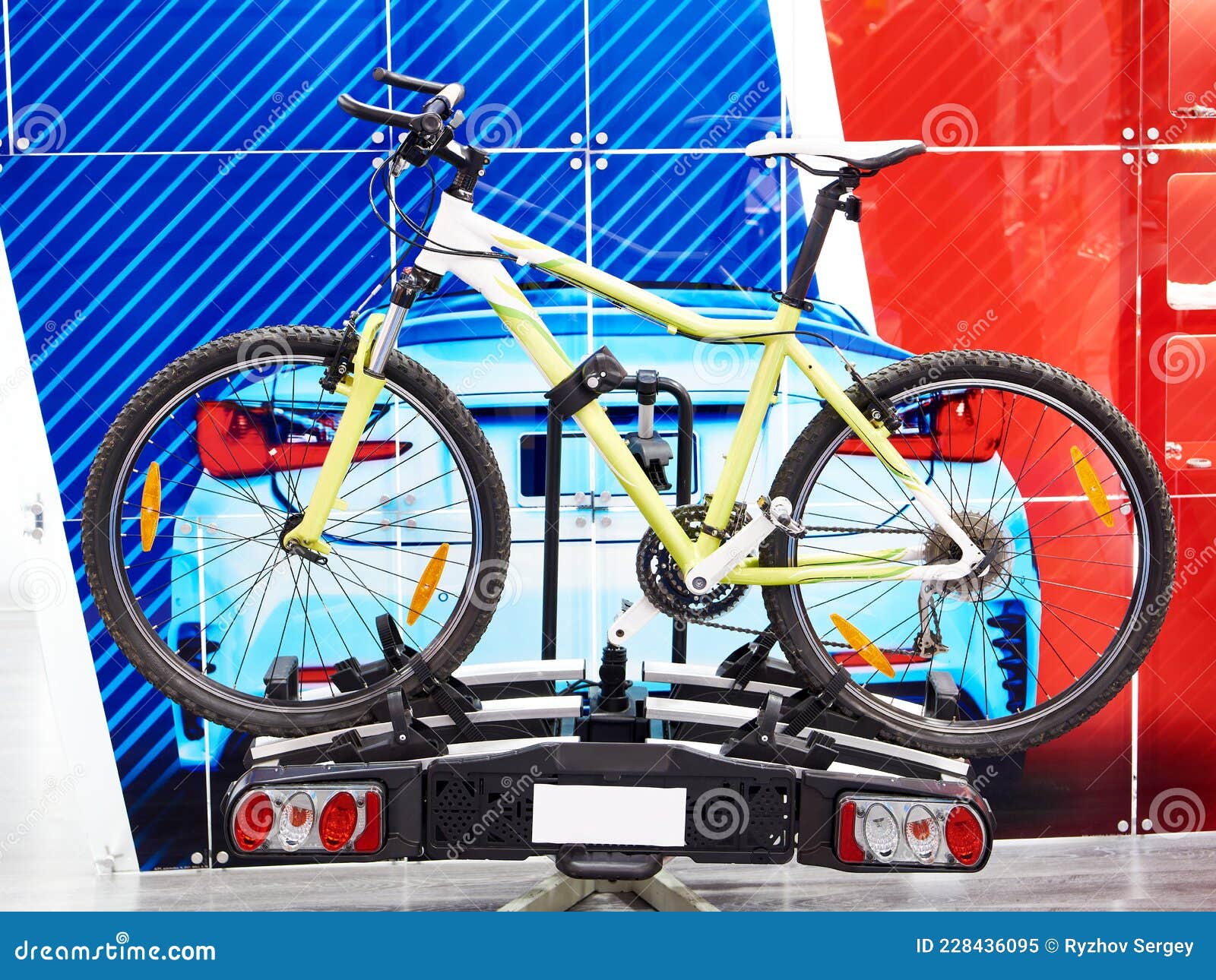 Rear mounted bike on car stock image. Image of activity - 228436095