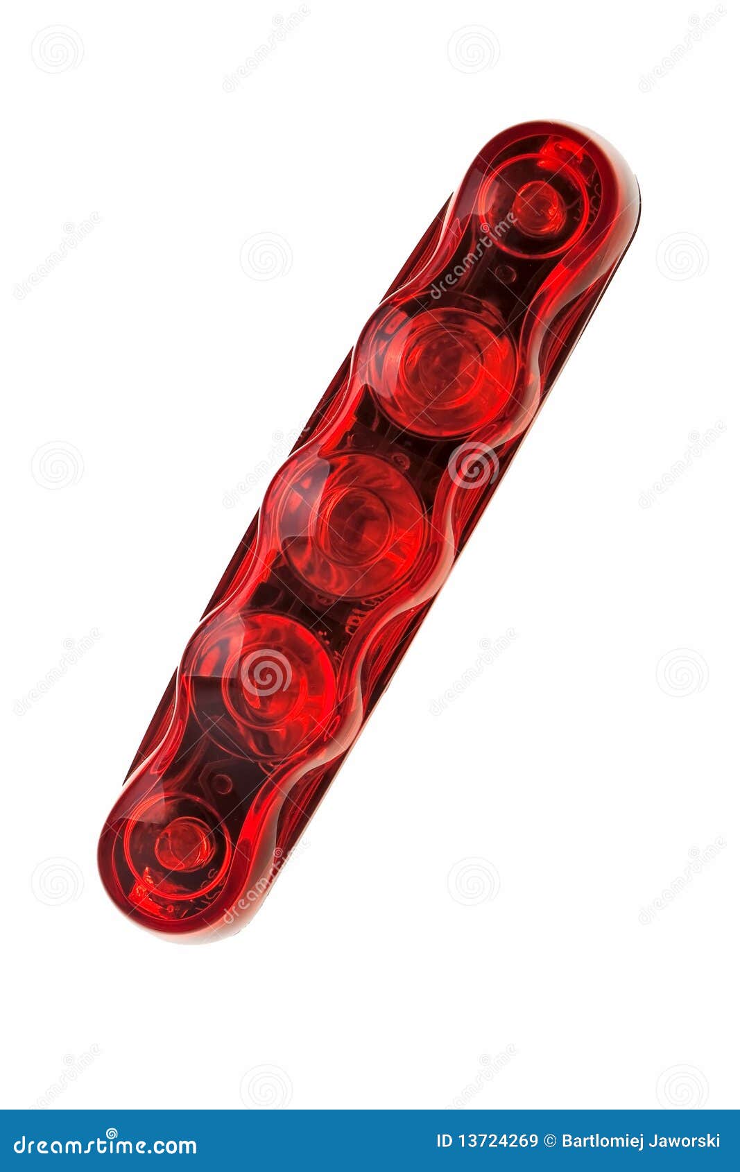 Rear Red Bicycle LED Light . Stock Image - Image of safety, flashlight ...