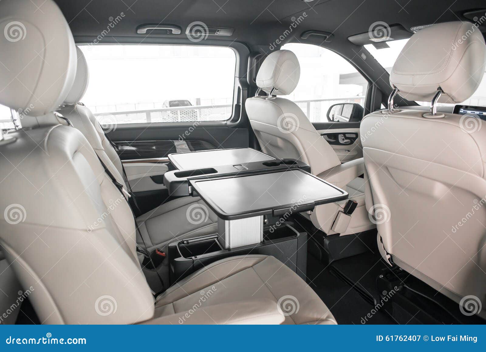 Rear Row of Seats for a German MPV Stock Image - Image of beige ...