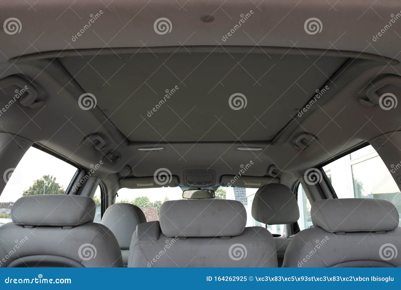 Rear seats of a car cabin. stock image. Image of luggage - 164262925