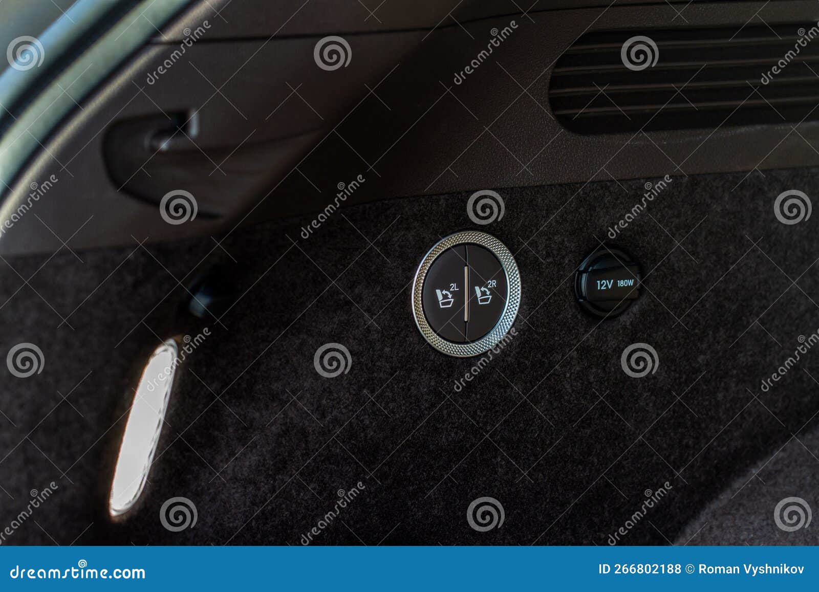 Rear Seats Folded. Rear Seats Easy Fold Down Lever Stock Photo - Image ...