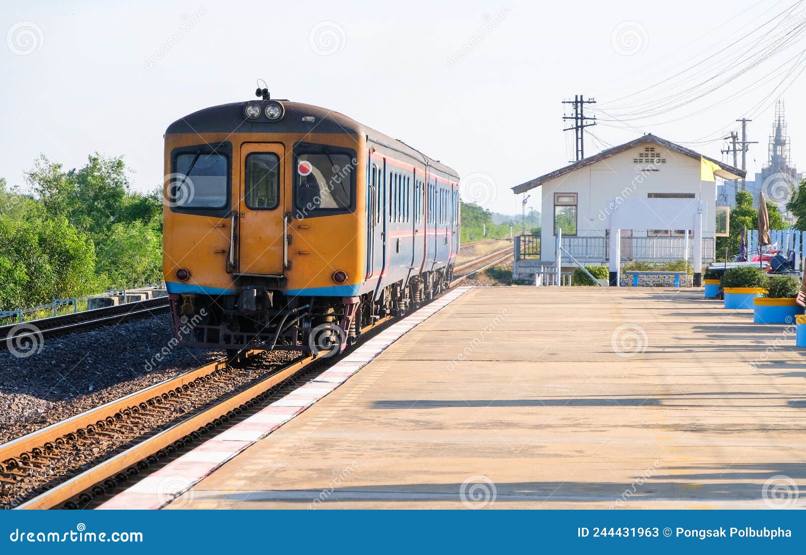 The Rear Side of the Old Diesel Multiple Units of the Local Train ...