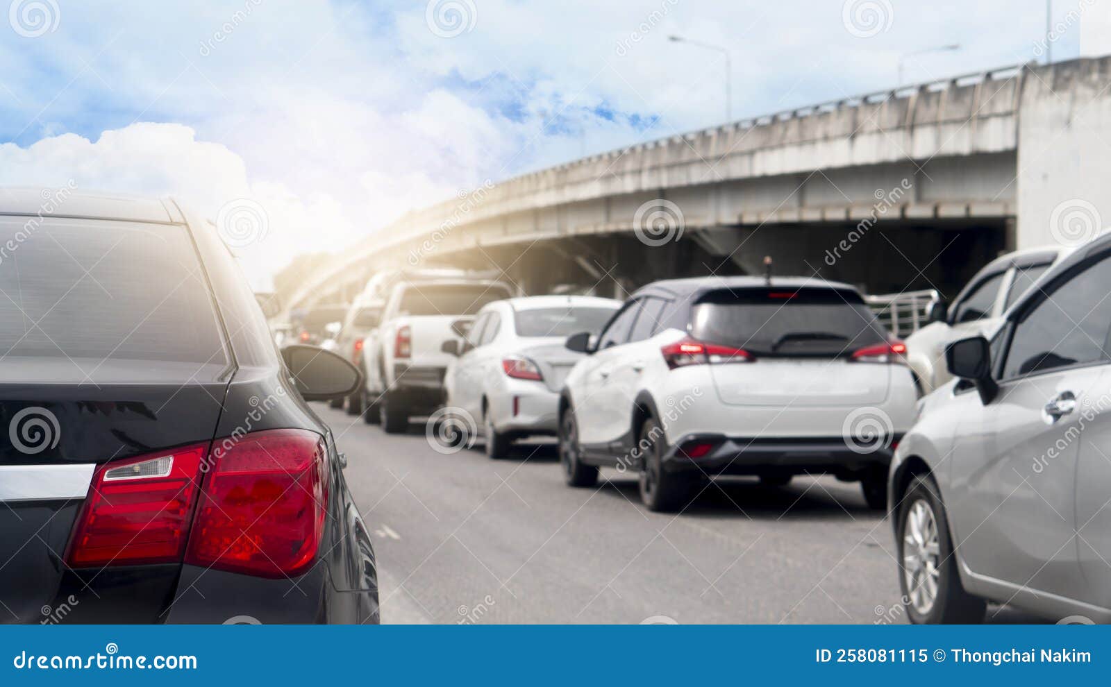Rear Side View of Black Car with Turn on Brake Light. Stock Image ...