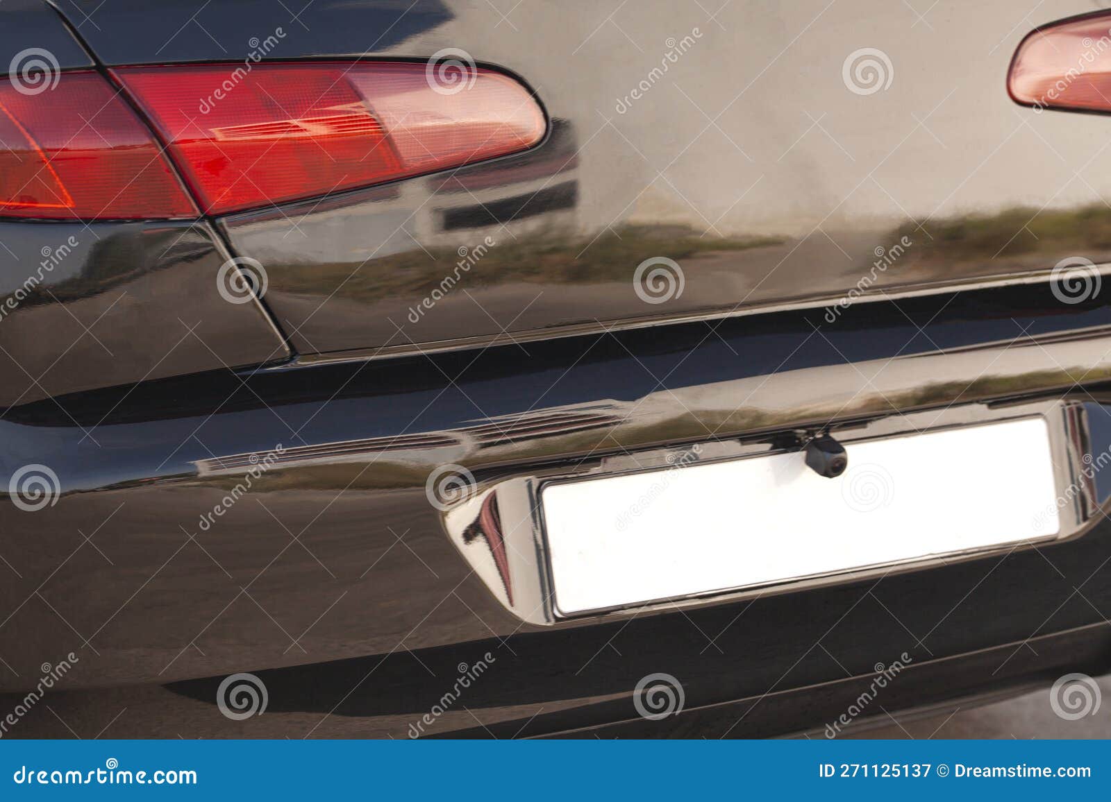 Rear-side view of a car stock image. Image of power - 271125137