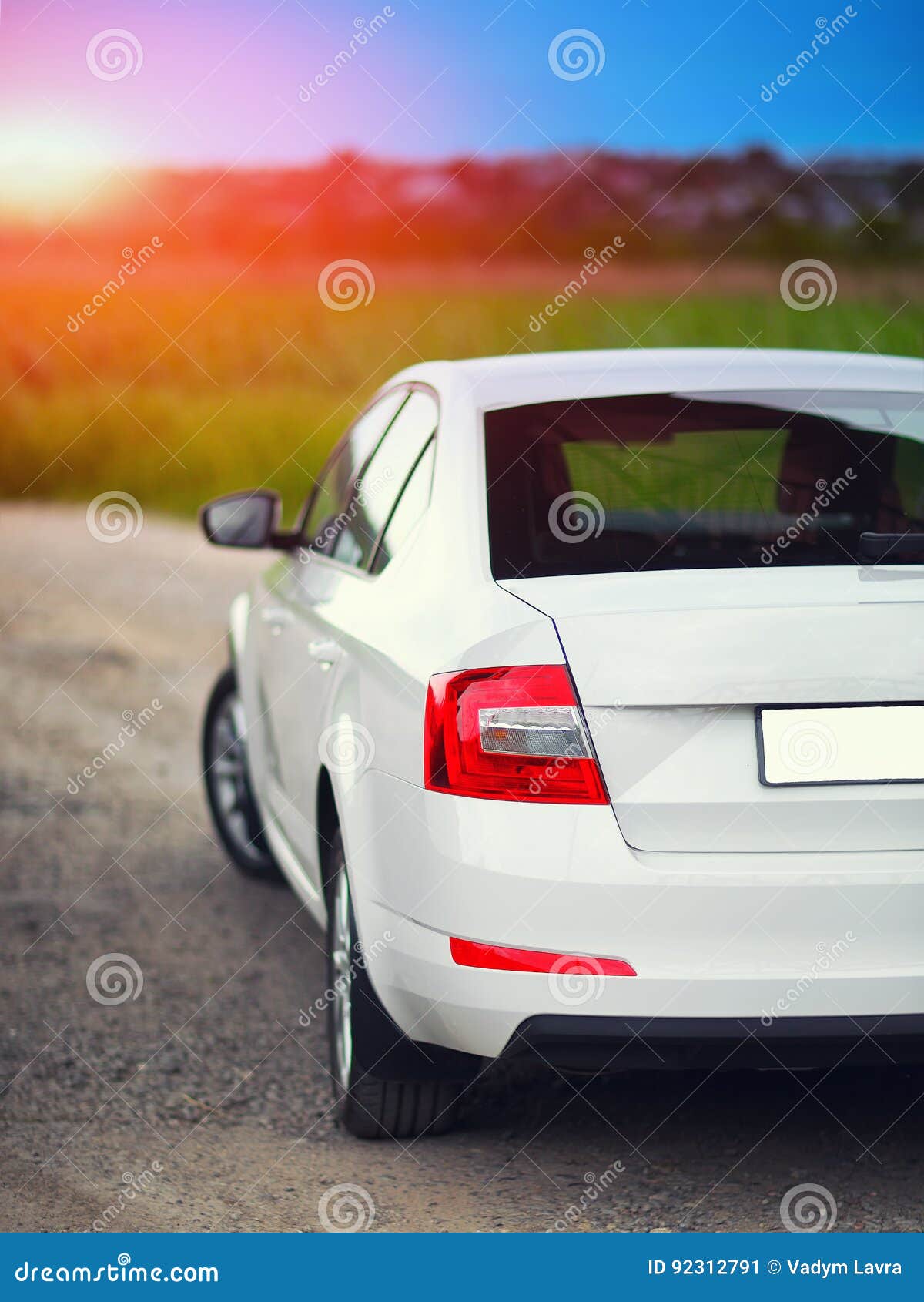 Rear-side view of a car stock image. Image of luxury - 92312791