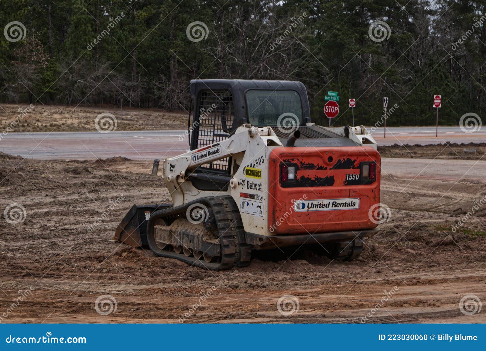 Rear Side View Industrial Bobcat Machine Editorial Image - Image of ...