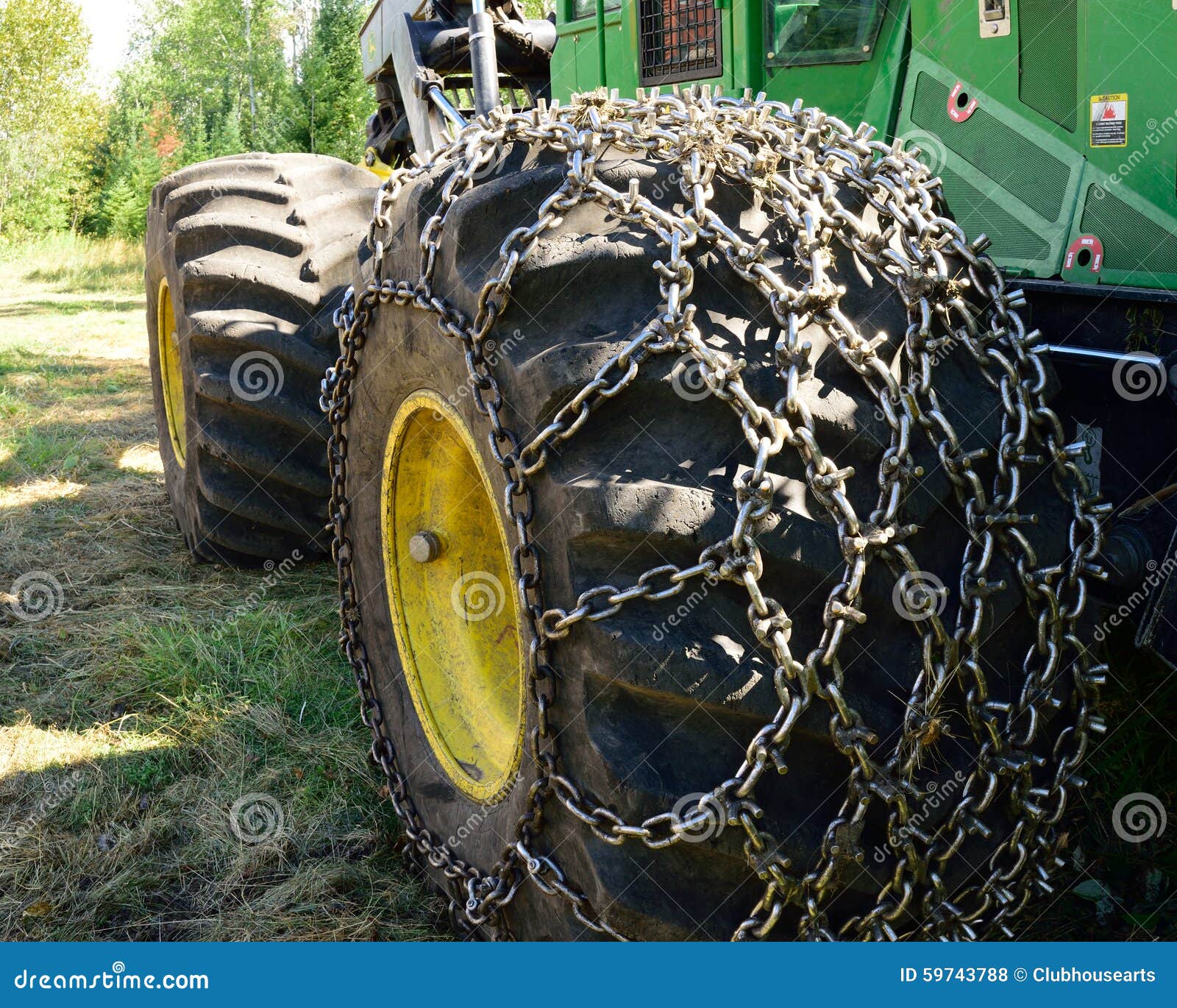 Rear Side View of Log Skidder Stock Photo - Image of texture, close ...