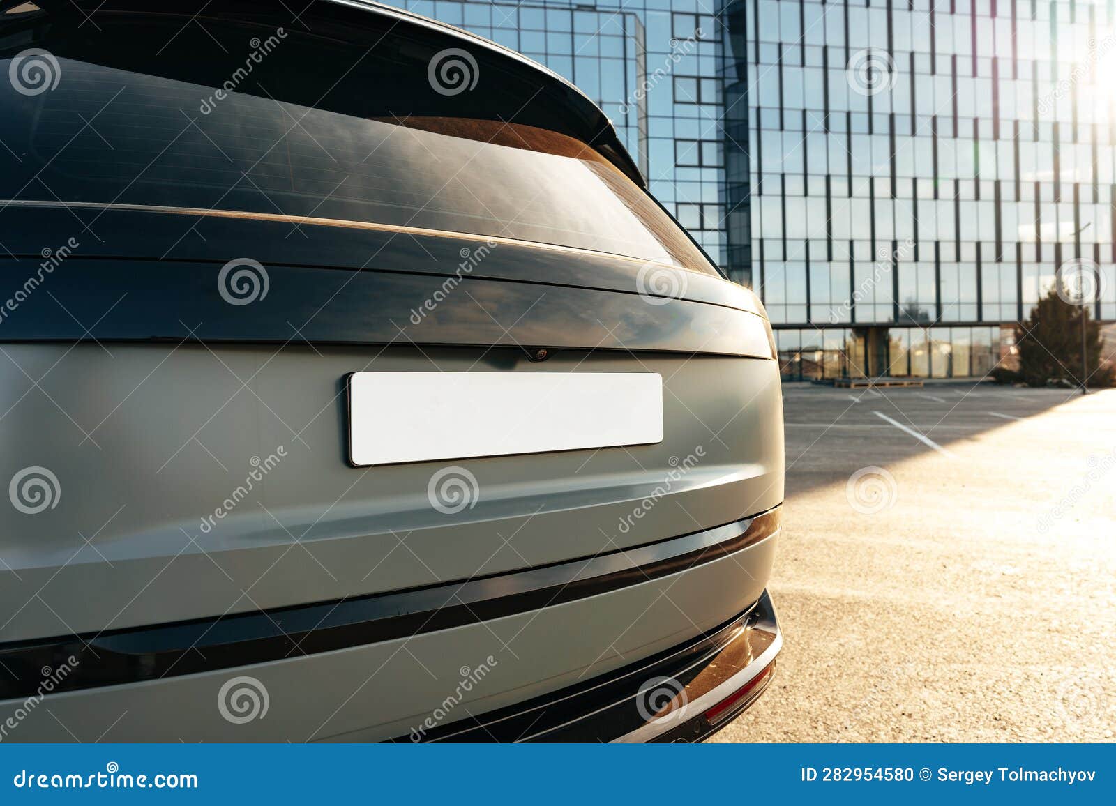 Rear Side View of New Luxury Car Stock Photo - Image of drive, vehicle ...