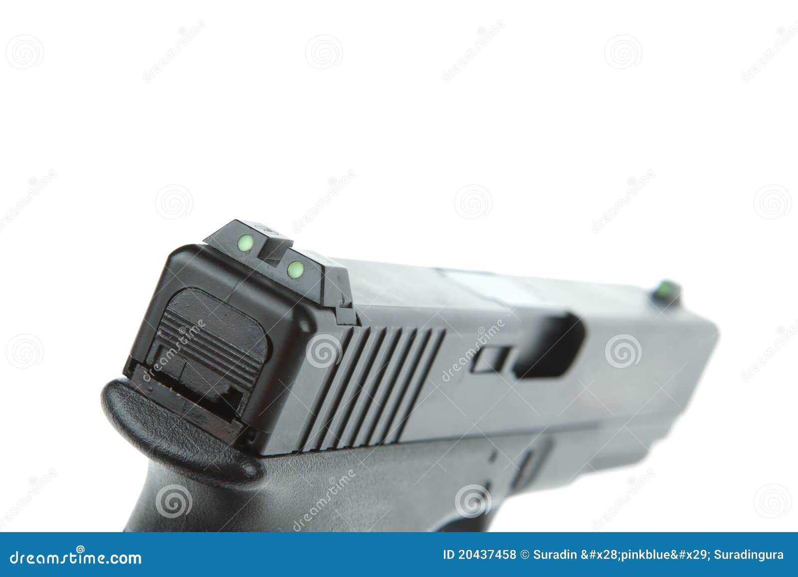 Rear Sight of Airsoft Hand Gun, Glock Model Stock Photo - Image of ...
