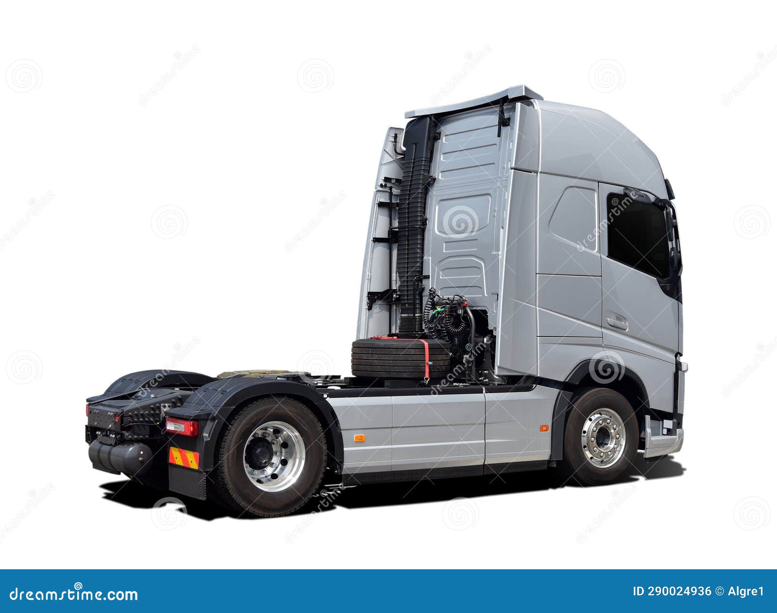 The Rear of the Truck Tractor Stock Photo - Image of carrier, semi ...