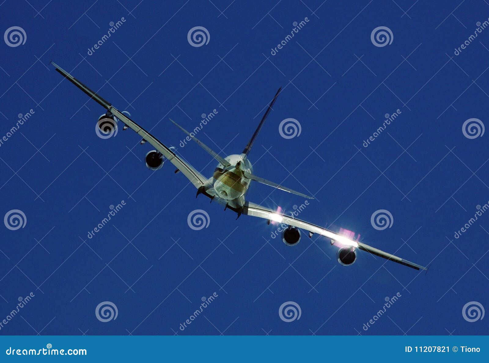Rear view of Airbus a-380 stock image. Image of aeroplane - 11207821
