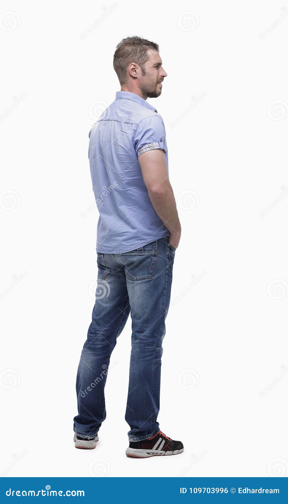 Rear View.ambitious Man Looking Forward Stock Photo - Image of ...