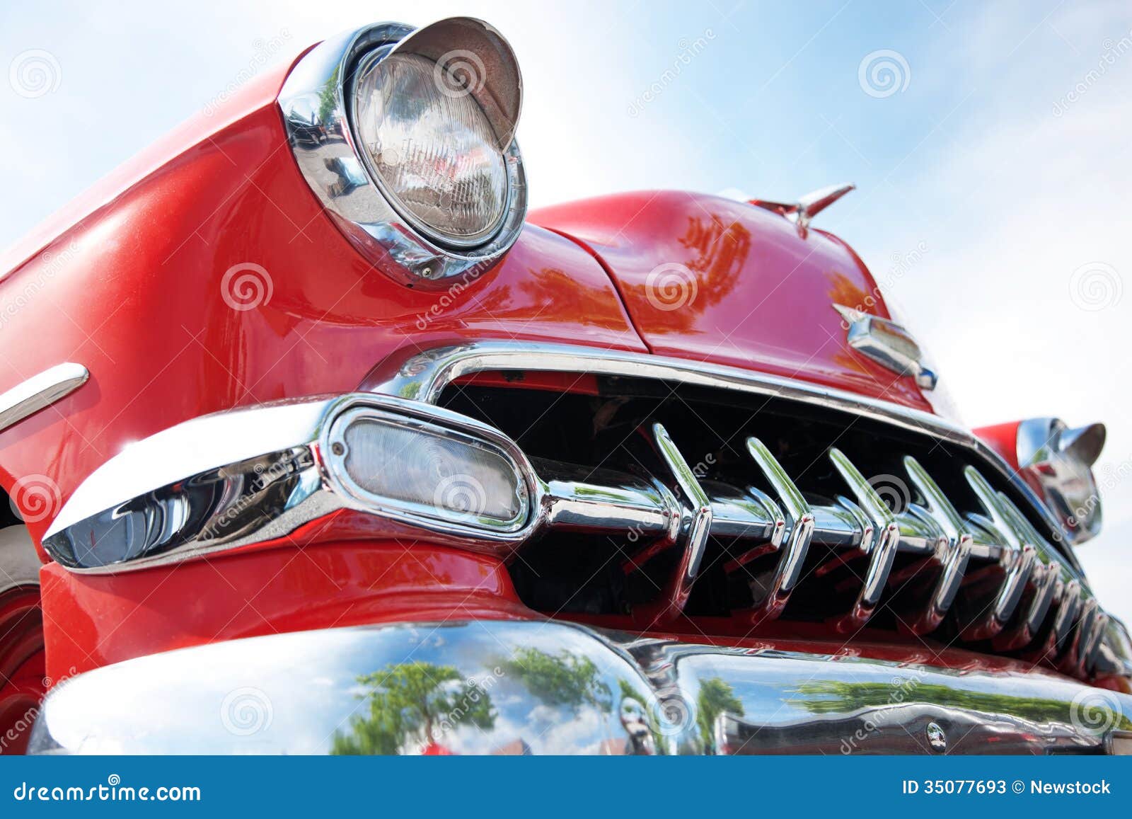 Rear View of American Classic Car Stock Image - Image of industry ...