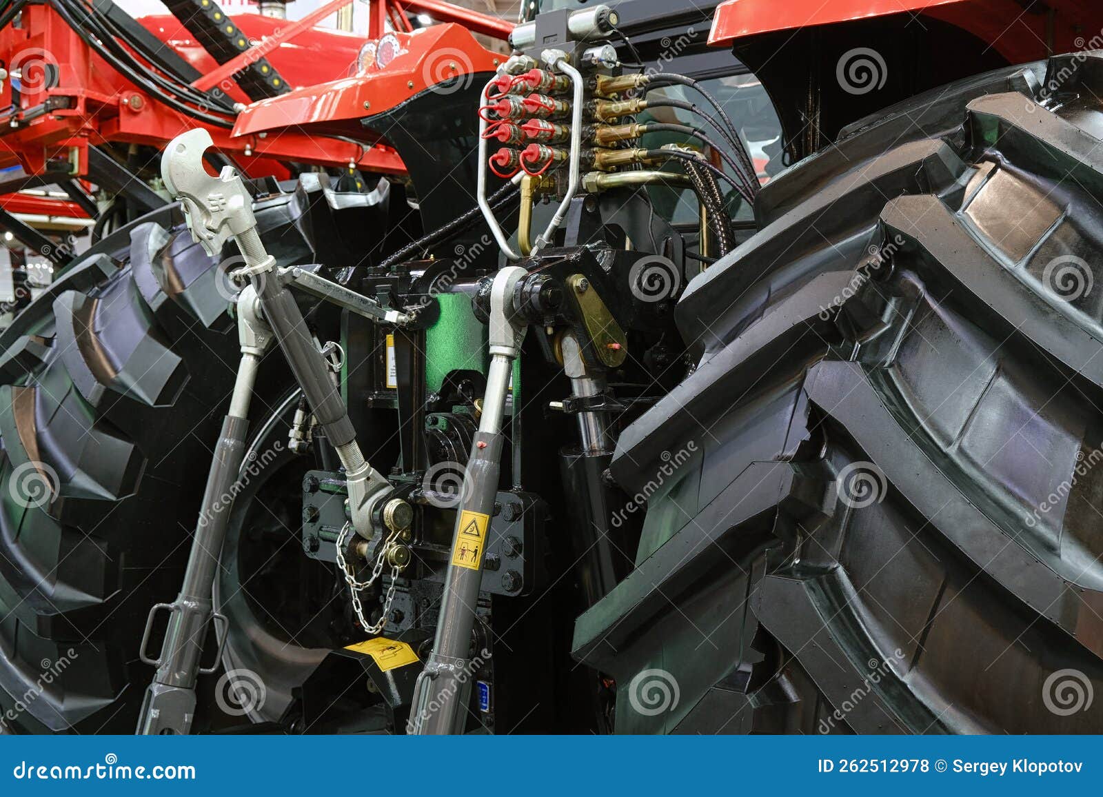 Rear View of the Attachment System of a Modern Large Tractor Stock ...