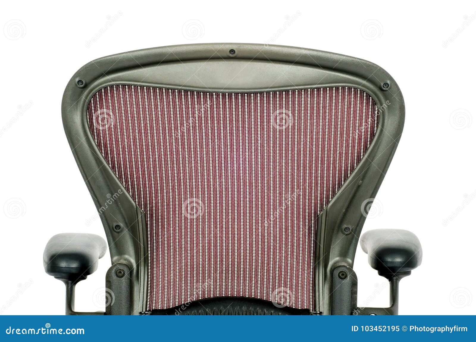 Rear of the Backrest of an Office Chair Stock Image - Image of white ...