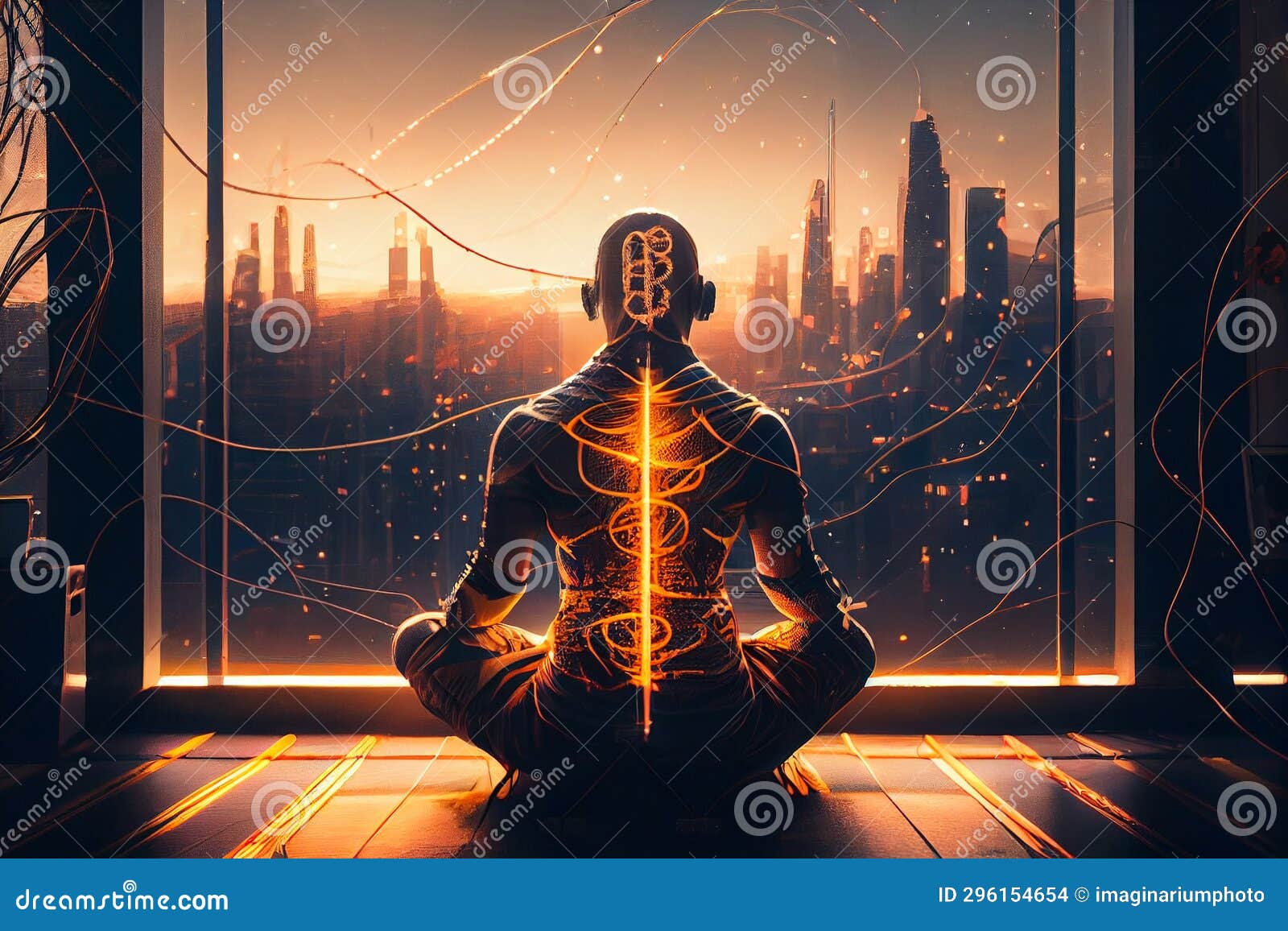 Rear View of a Bald Man Sitting in Lightning Yoga Pose. Inspiration ... Rear View of a Bald Man Sitting in Lightning Yoga Pose. Inspiration ...