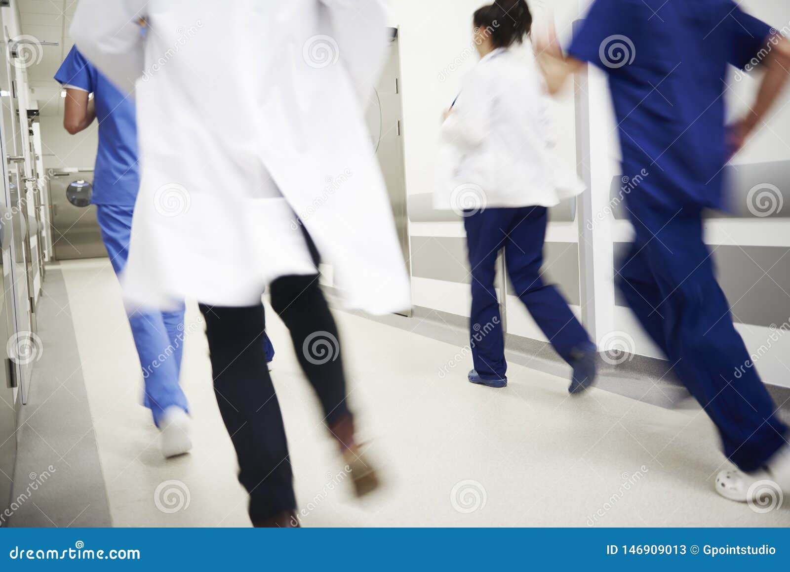 Blurred View of Doctors Running in a Hurry Stock Image - Image of care ...
