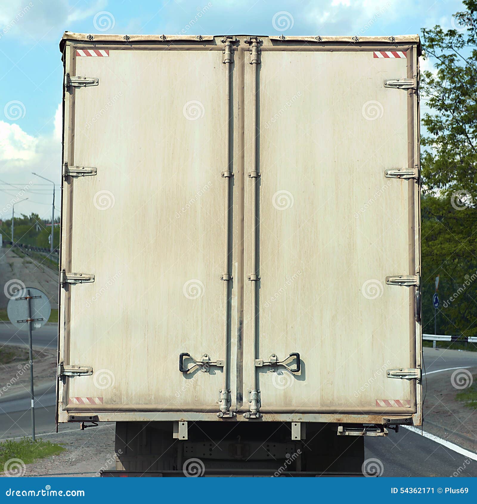 Rear View on the Body Cargo Van Stock Image - Image of back, freight ...