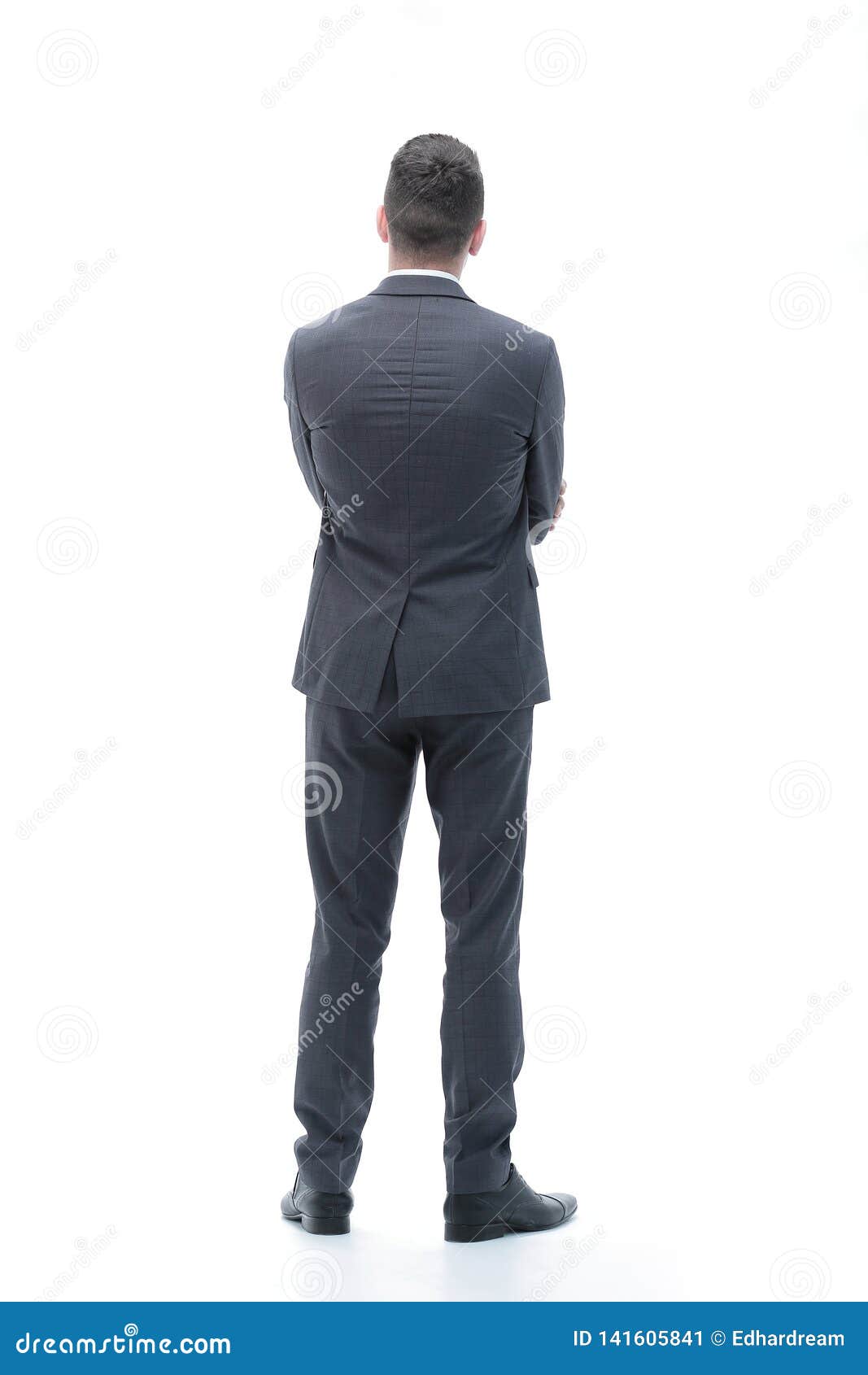 Rear View.businessman Looking at Copy Space Stock Image - Image of ...