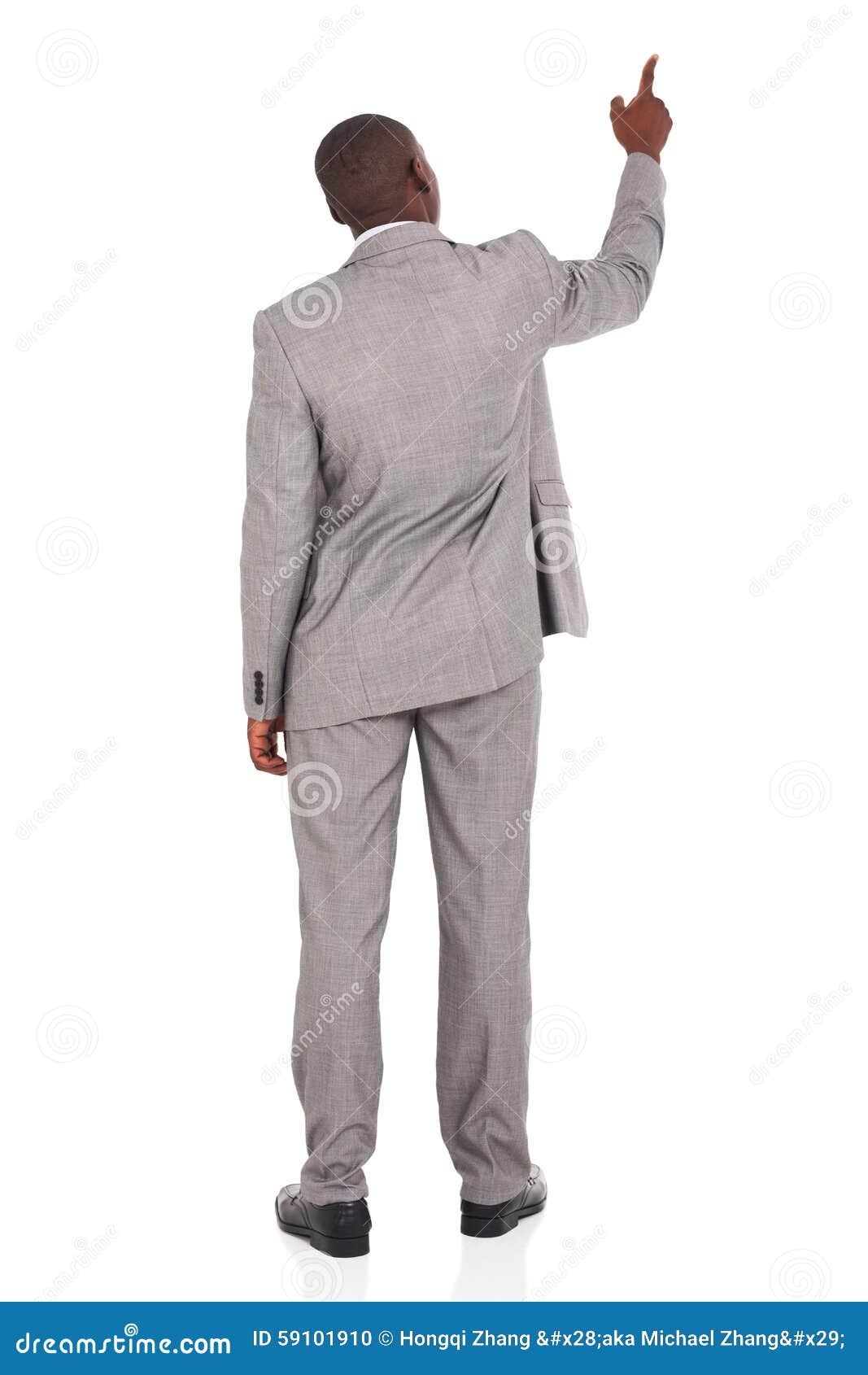 Rear View Businessman Pointing Stock Photo - Image of employment, adult ...