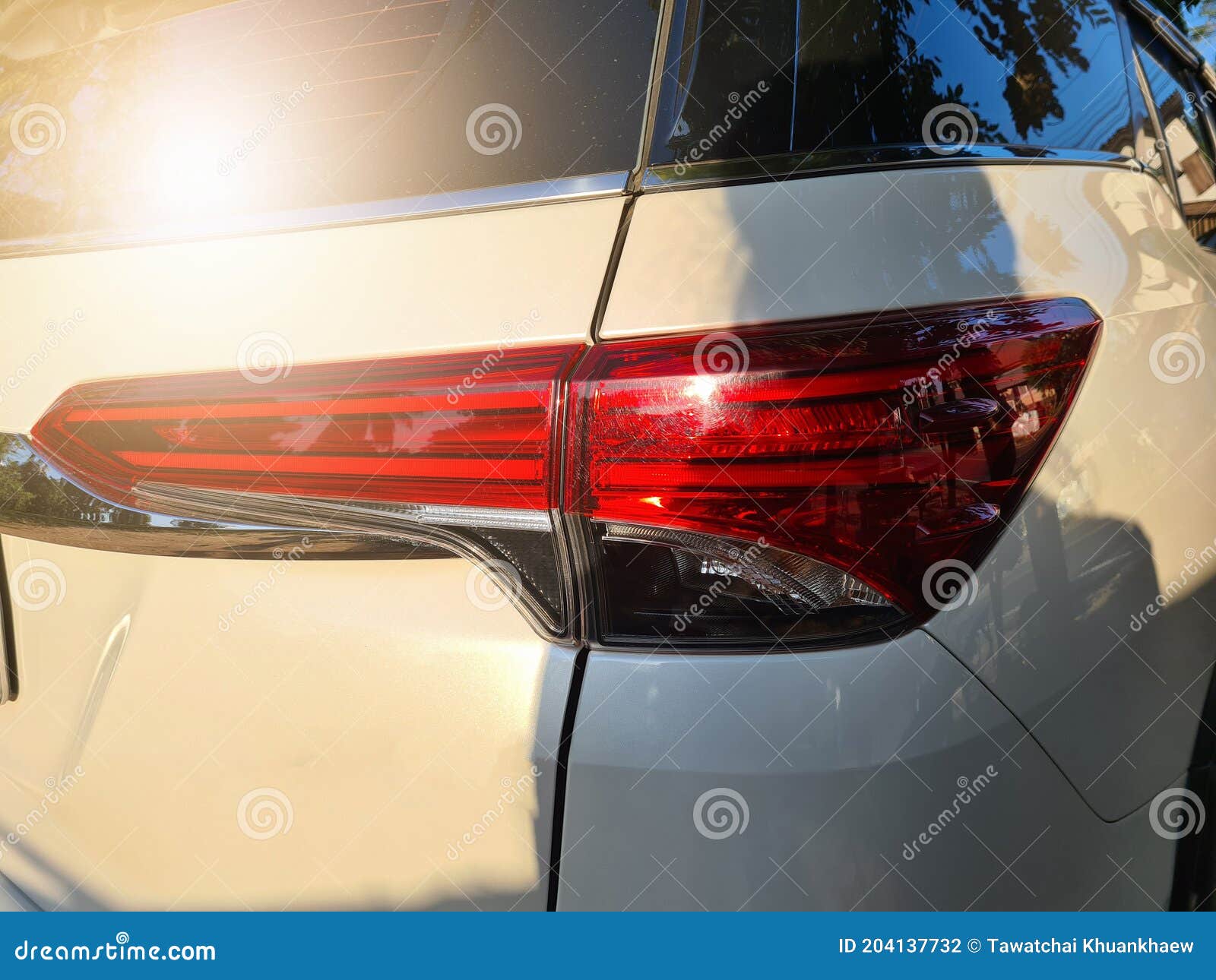 Rear view of the car stock photo. Image of city, bumper - 204137732