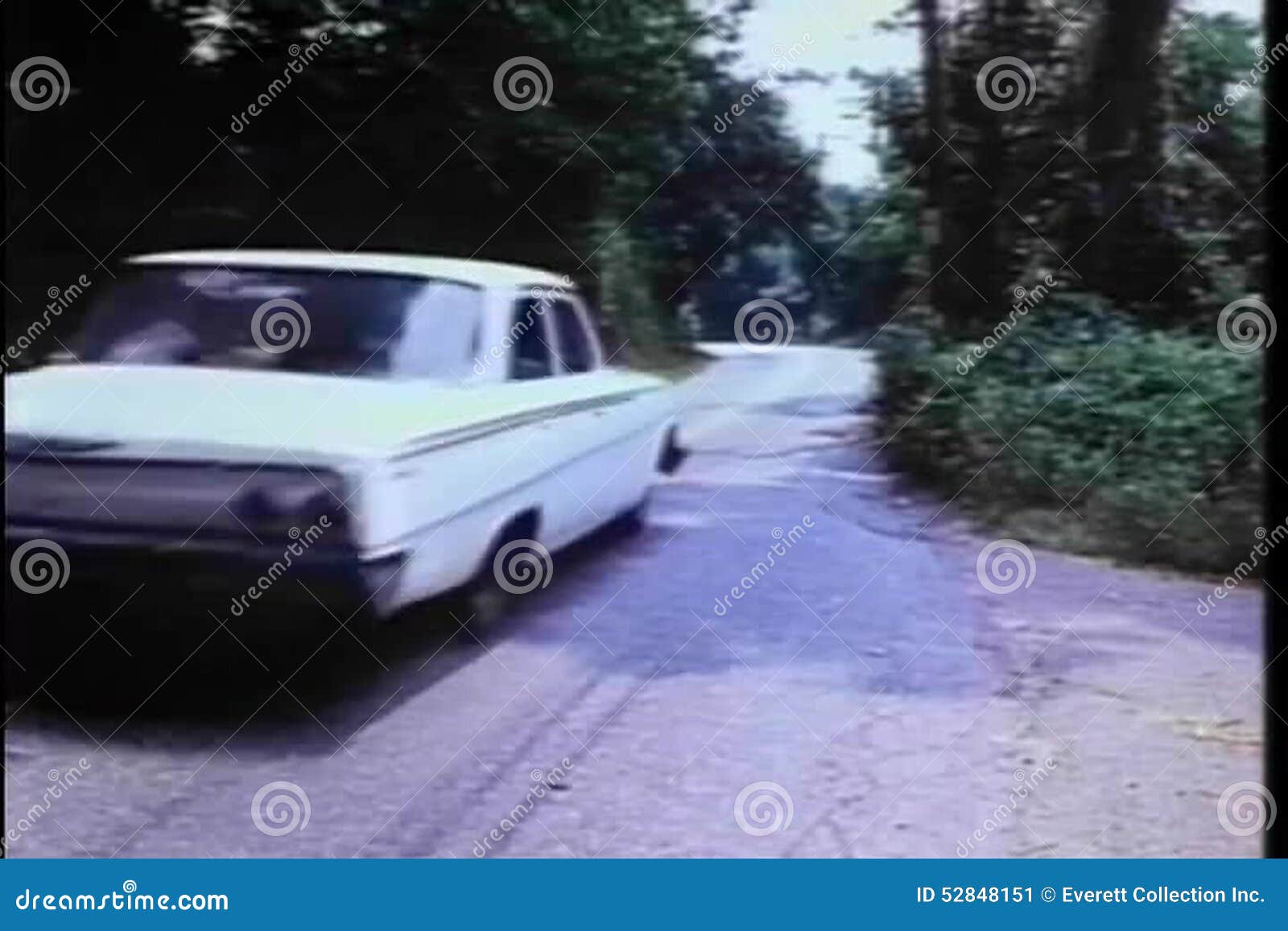 Rear View of Car Driving Down Country Road Stock Video - Video of scene ...