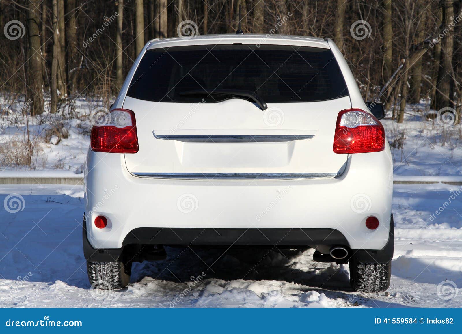 Rear view of car stock photo. Image of transportation - 41559584