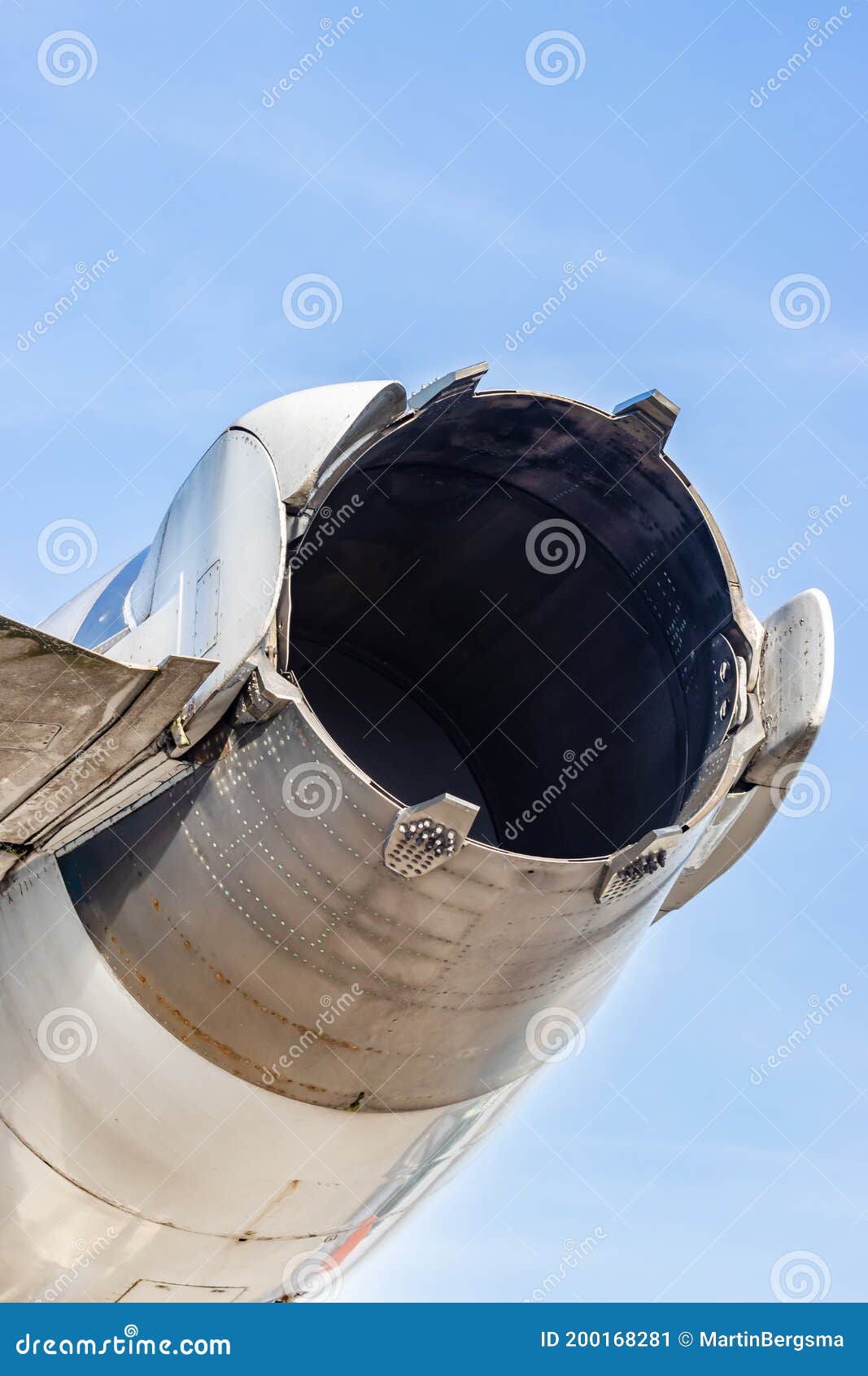 Rear View of a Commercial Airplane Jet Engine Stock Image - Image of ...