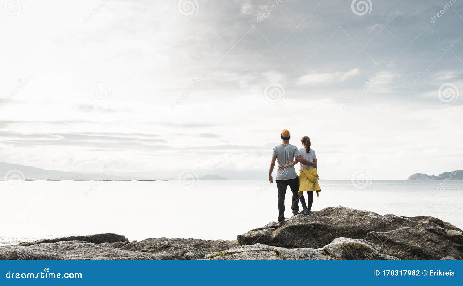 Couple enjoying the view stock photo. Image of rest - 170317982