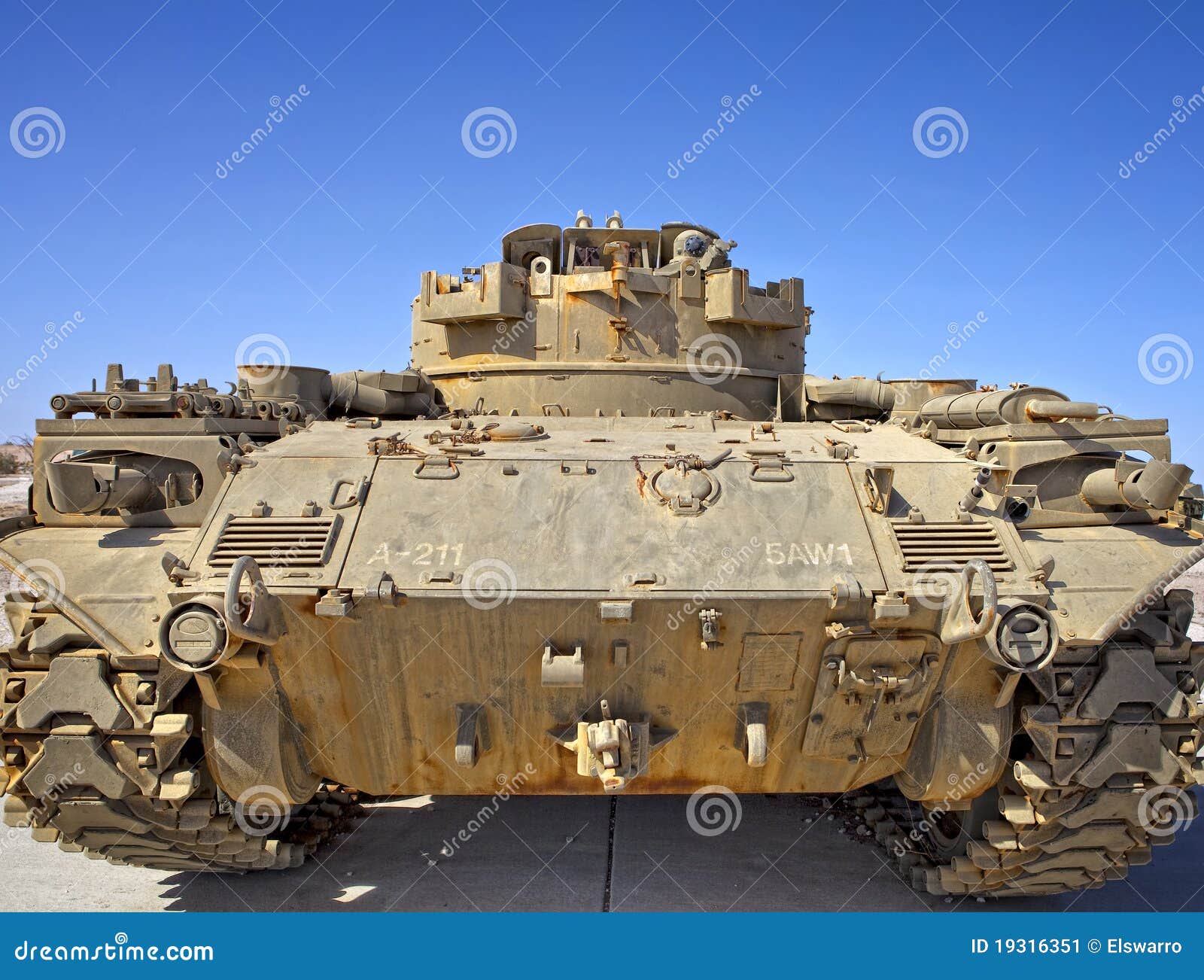 Rear View of Desert Tank stock image. Image of marine - 19316351